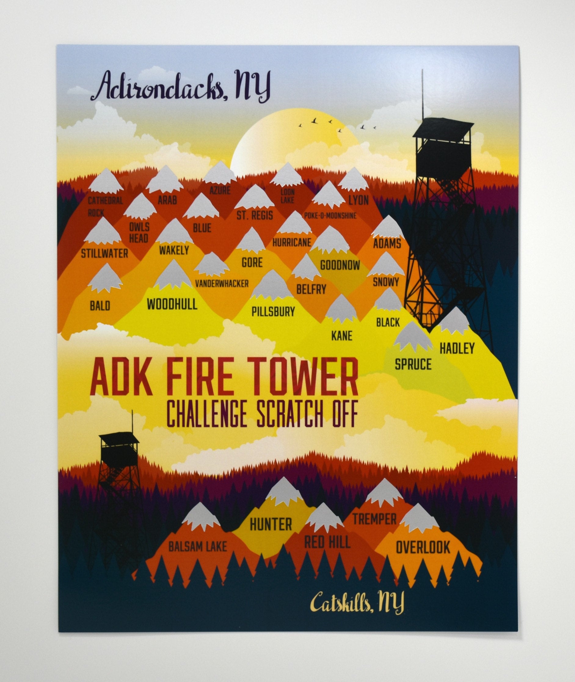 Fire Tower Challenge Scratch Off Cards | Catskills Visitor Center
