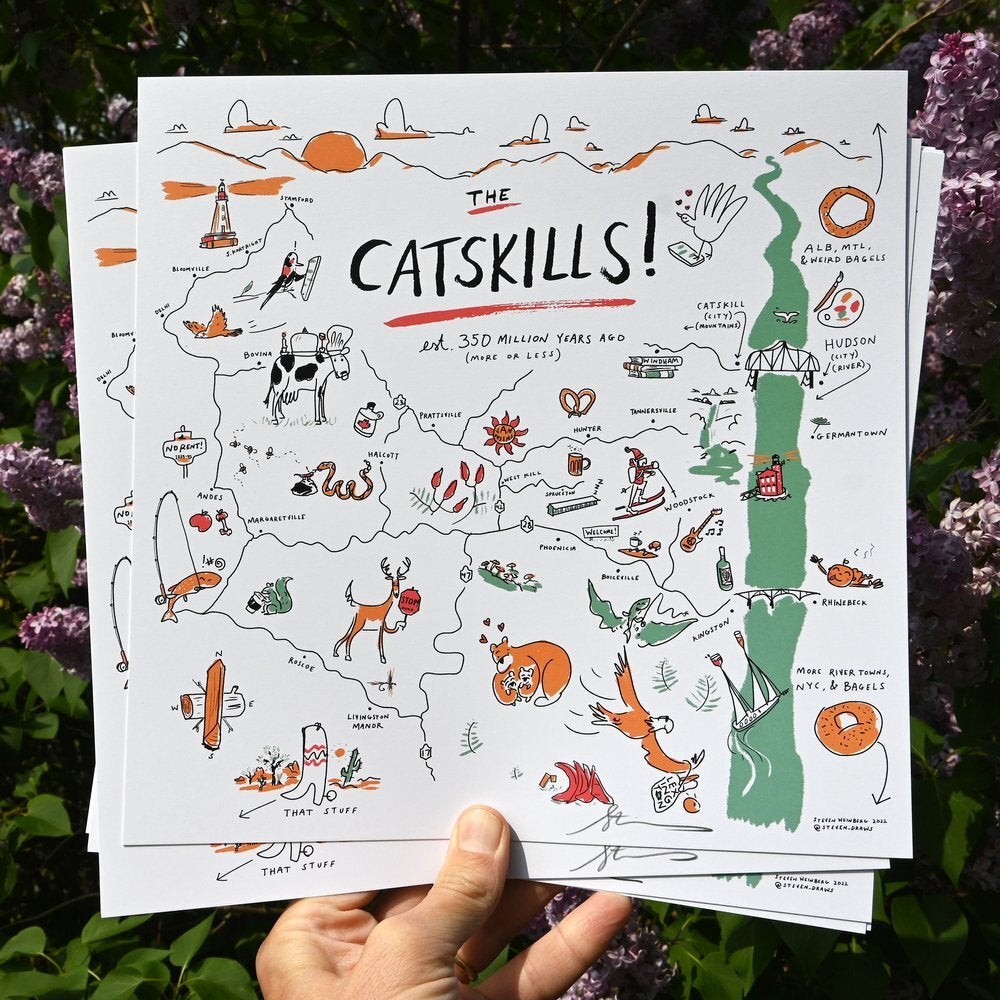 Catskills Map Print - Steven Weinberg | Catskills Visitor Center